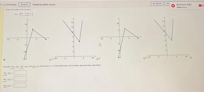 Solved 5. [-/2.91 Points] DETAILS Sketch the graph of the | Chegg.com