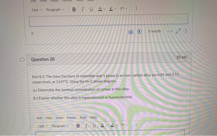 Solved Part B.1: In the binary Fe-C phase diagram, (a.) How | Chegg.com