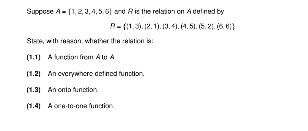 Solved Suppose A = {1, 2, 3, 4, 5, 6} and R is the relation | Chegg.com