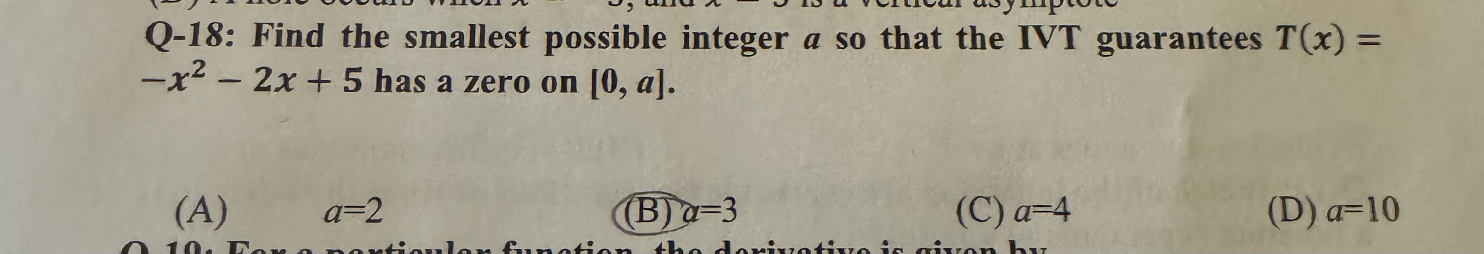 Solved Q 18 Find The Smallest Possible Integer A so That