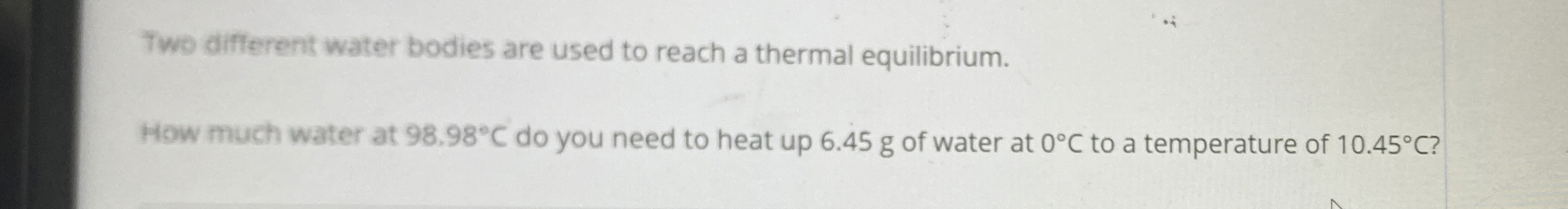 Solved Two different water bodies are used to reach a | Chegg.com