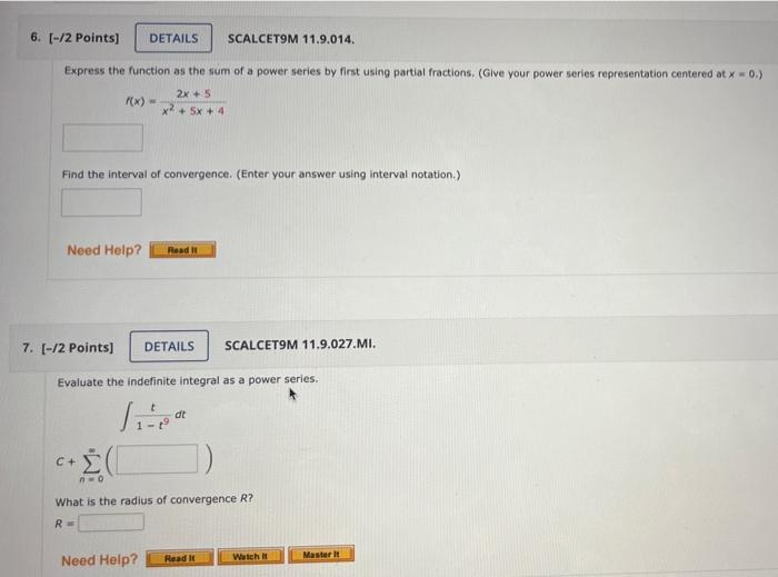 Solved Express the function as the sum of a power series by | Chegg.com