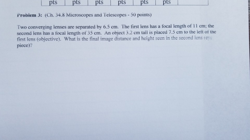 Solved pts | pts | pts | pts | pts | pts Probiem 3: (Ch. | Chegg.com