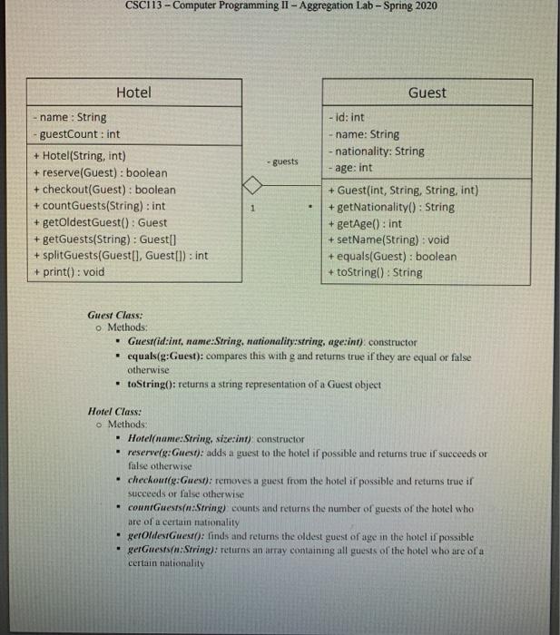 Solved Csc113 Computer Programming Ii Aggregation Lab 