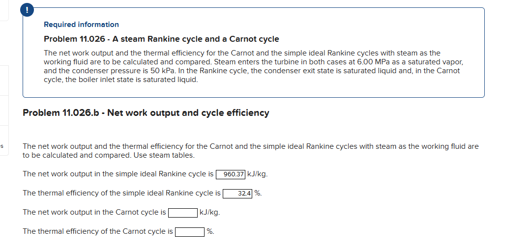 Solved The net work output and the thermal efficiency for | Chegg.com