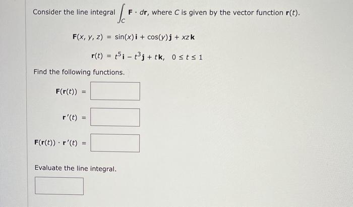 Solved Consider the line integral ∫CF⋅dr, where C is given | Chegg.com