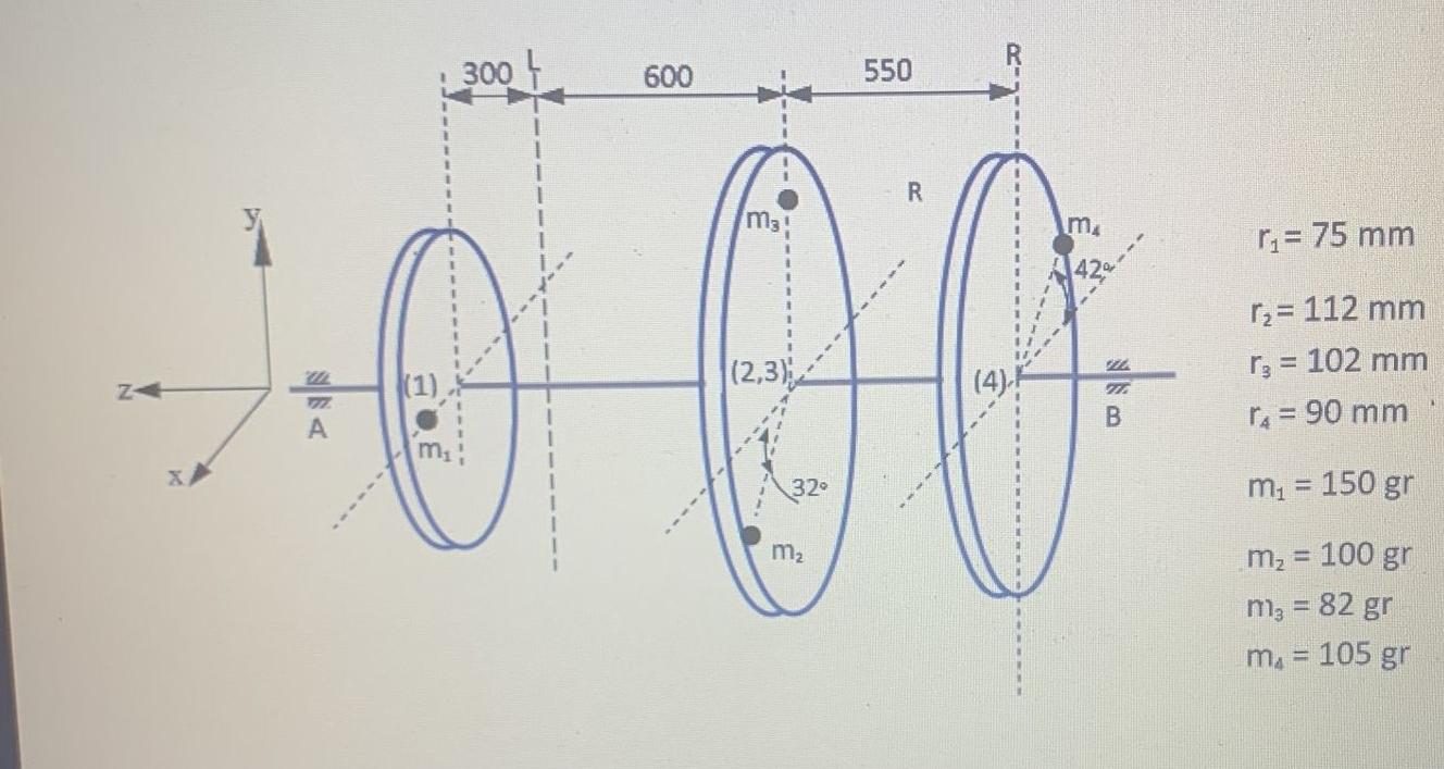 Solved Find the value and the angle of the mass balancing | Chegg.com