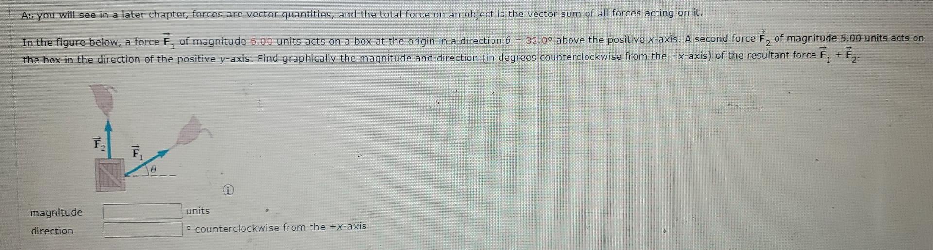 Solved As you will see in a later chapter, forces are vector | Chegg.com