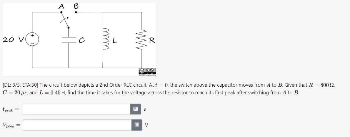 Solved [DL: 3/5, ﻿ETA:30] ﻿The circuit below depicts a 2nd | Chegg.com