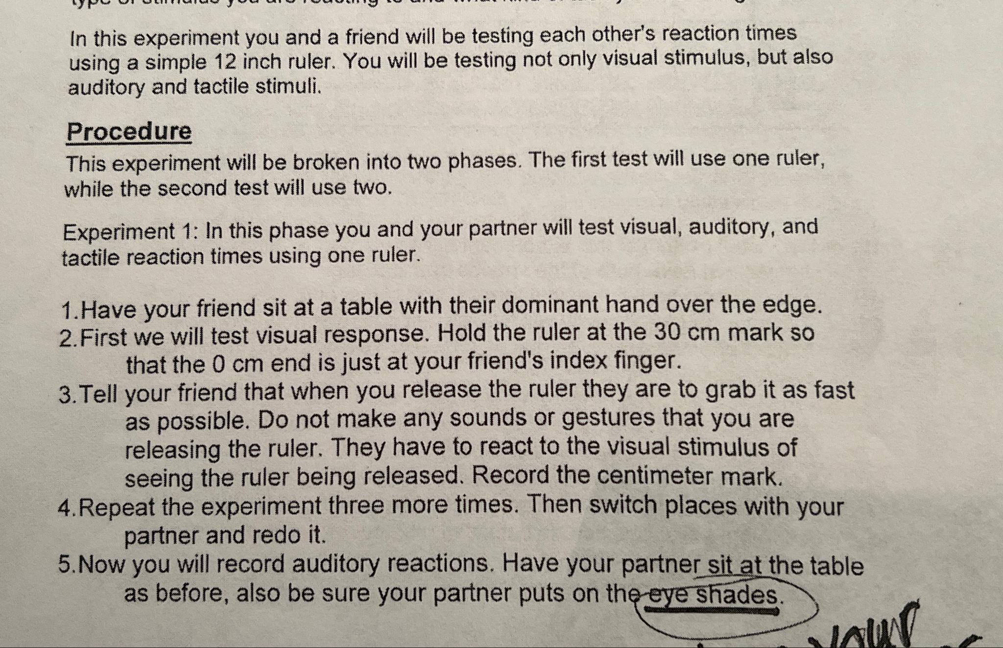 Solved In this experiment you and a friend will be testing | Chegg.com