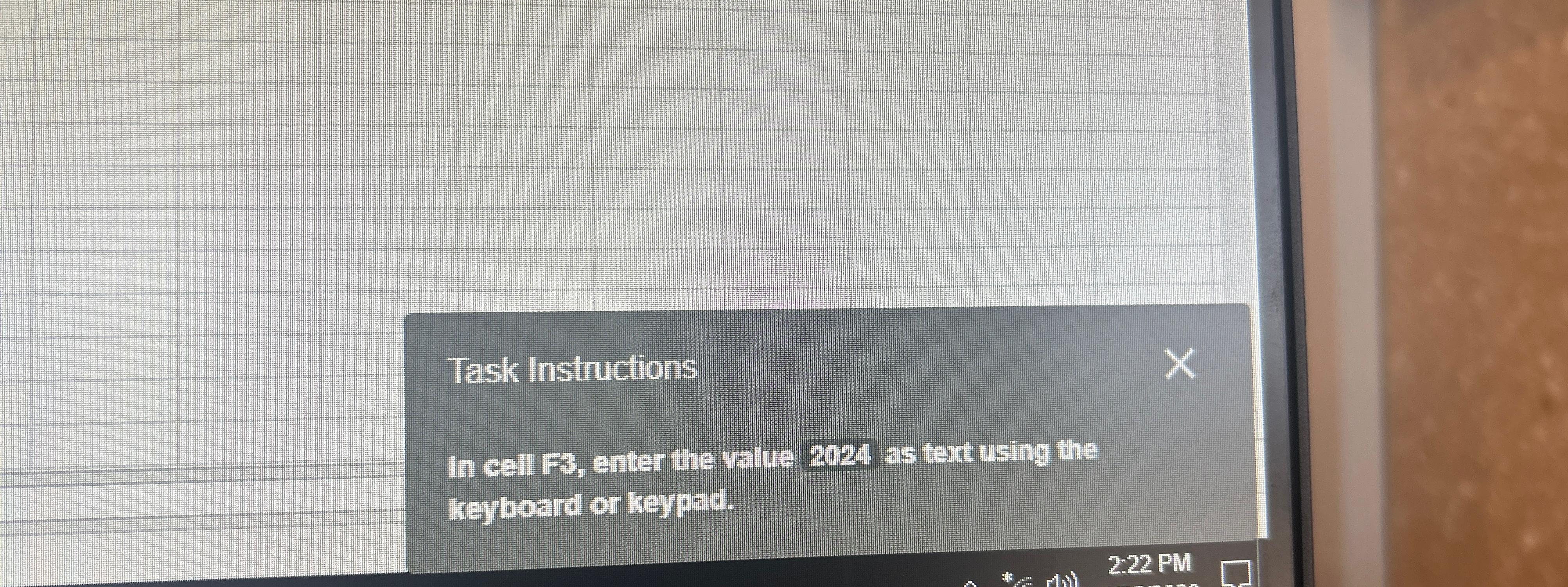 Solved Task InstructionsIn cell F5, ﻿enter the value 2024 | Chegg.com