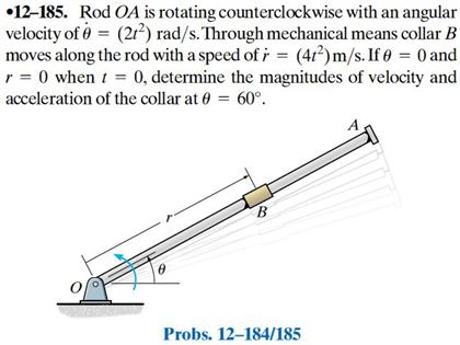 Solved Rod OA is rotating counterclockwise with an angular | Chegg.com