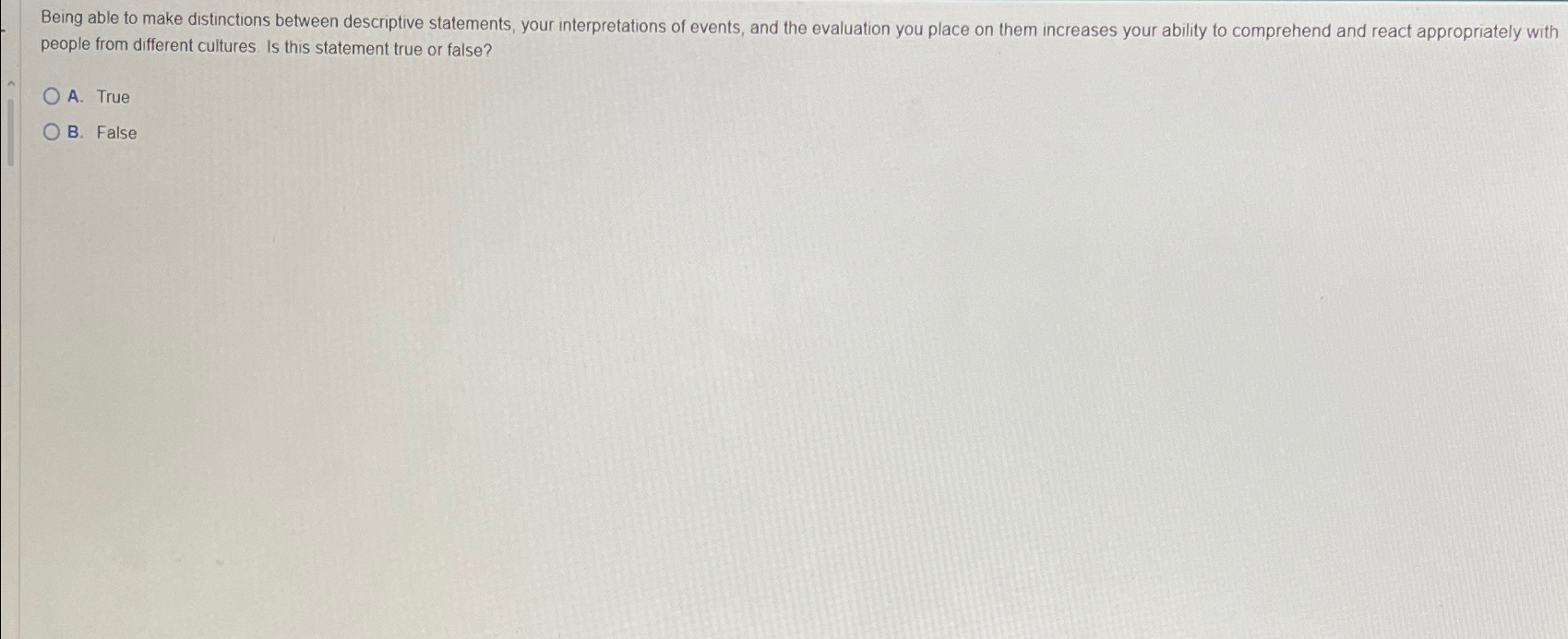 Solved Being able to make distinctions between descriptive | Chegg.com