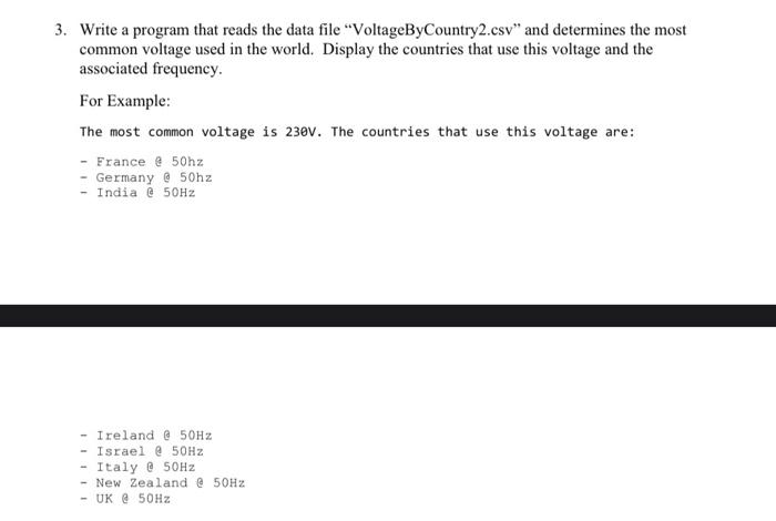 Solved 3 Write A Program That Reads The Data File