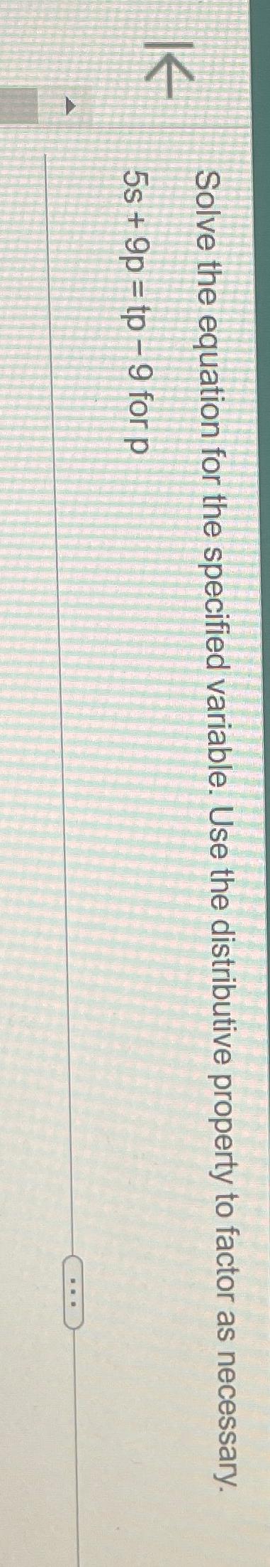 Solved Solve the equation for the specified variable. Use | Chegg.com