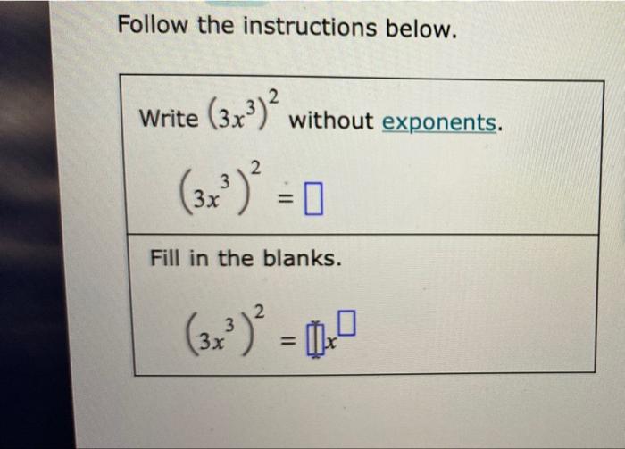 Solved Follow the instructions below. Write (3x3)? without | Chegg.com