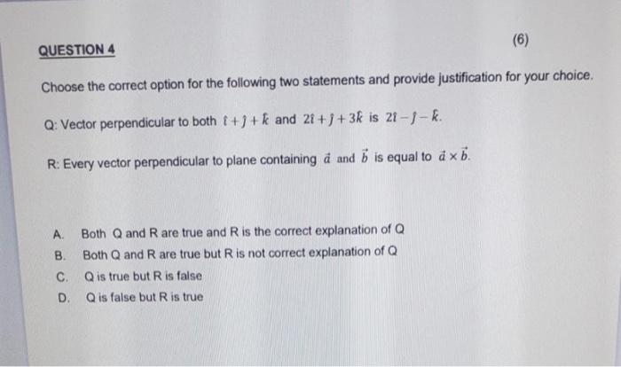 Solved Choose the correct option for the following two | Chegg.com