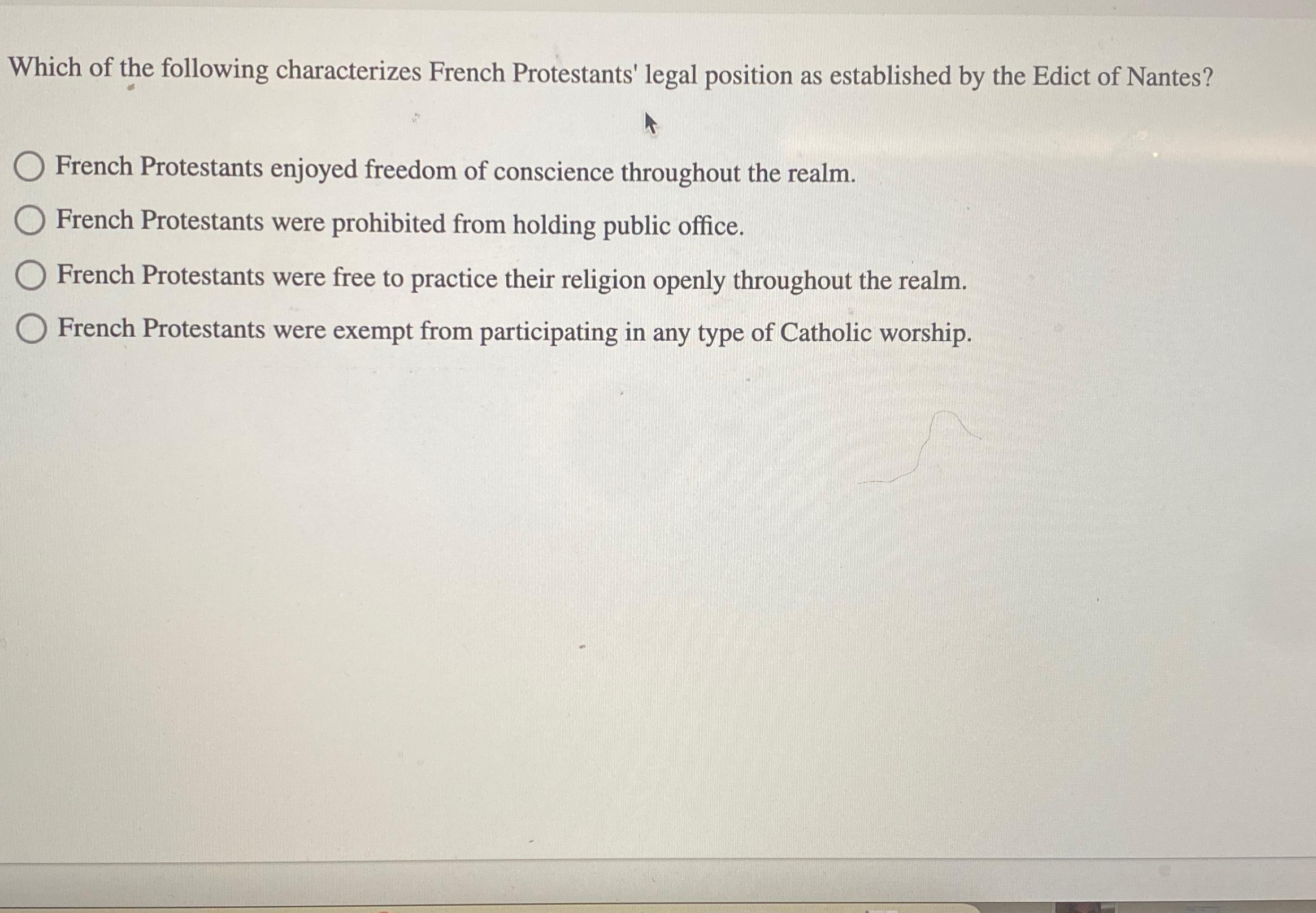 Solved Which of the following characterizes French | Chegg.com