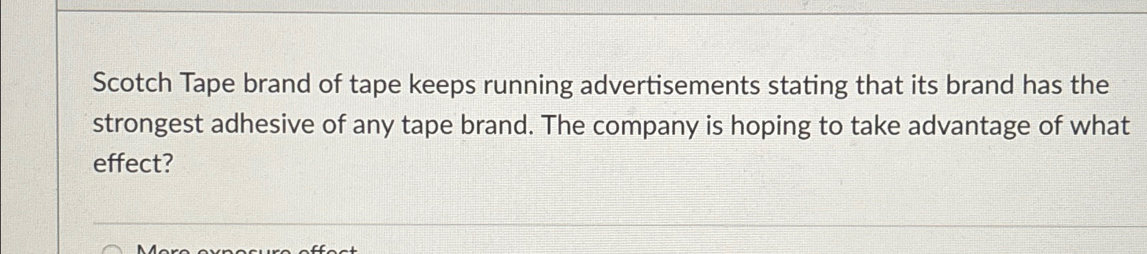 Solved Scotch Tape brand of tape keeps running | Chegg.com