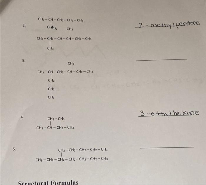 Solved CH3 -CH-CH2 - CH2 - CH CH₃ CH 2. 2-methylpentone CH3 | Chegg.com