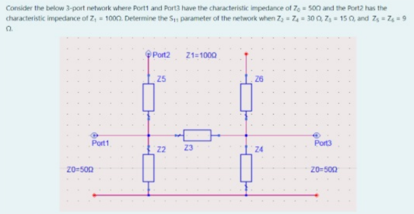 Solved Consider the below 3-port network where Port1 ﻿and | Chegg.com