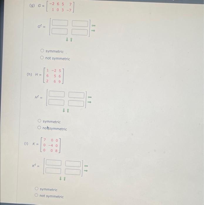 Solved Determine the transpose of each of the following | Chegg.com