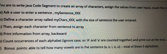 Solved ou are to write Java Code Segment to create an array | Chegg.com