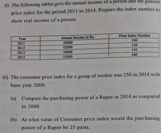 (i) ﻿The following tables give the annual income of a | Chegg.com