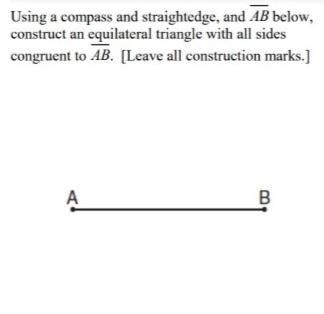 Solved Using a compass and straightedge, and AB below, | Chegg.com