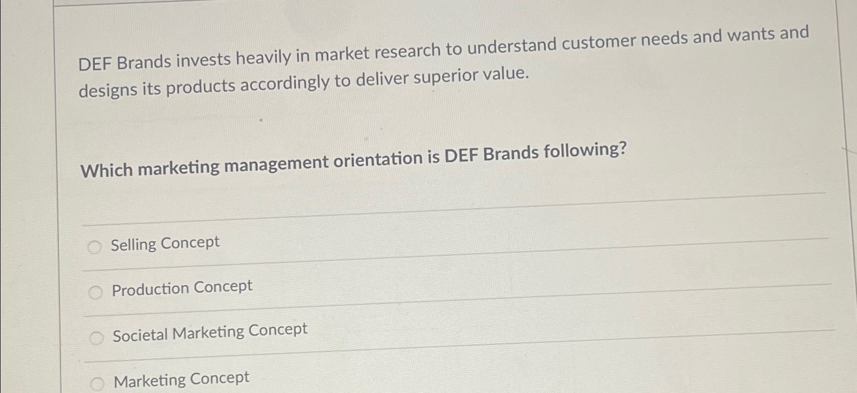 Solved DEF Brands invests heavily in market research to | Chegg.com