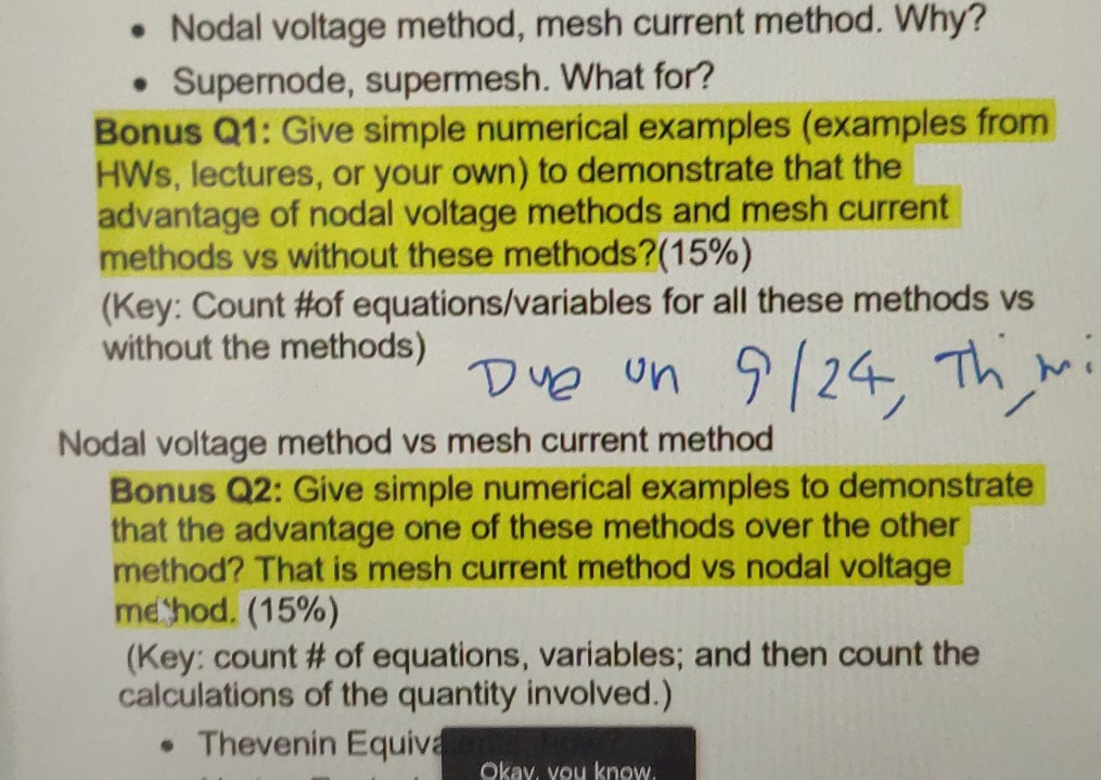 Solved • Nodal voltage method, mesh current method. Why? • | Chegg.com