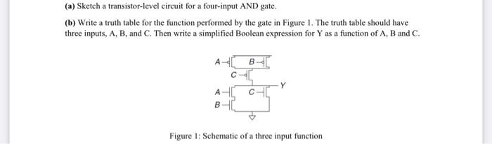 Solved (a) Sketch a transistor-level circuit for a | Chegg.com