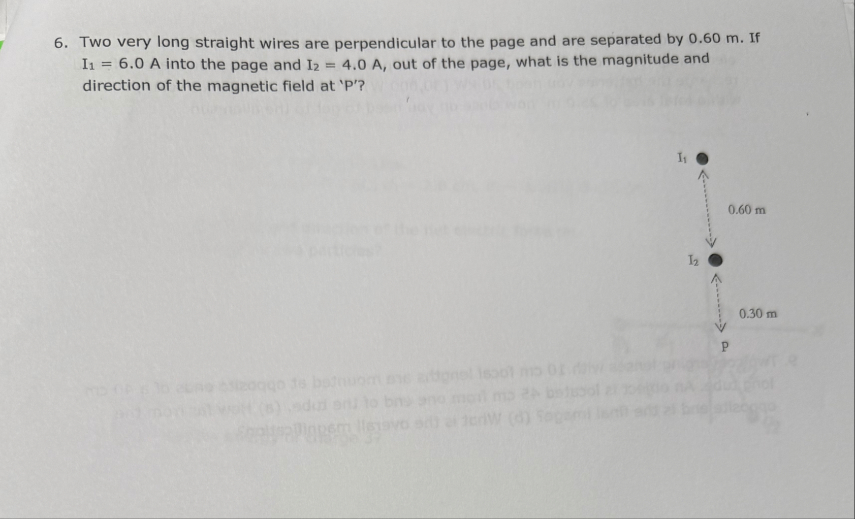 Solved Two very long straight wires are perpendicular to the | Chegg.com