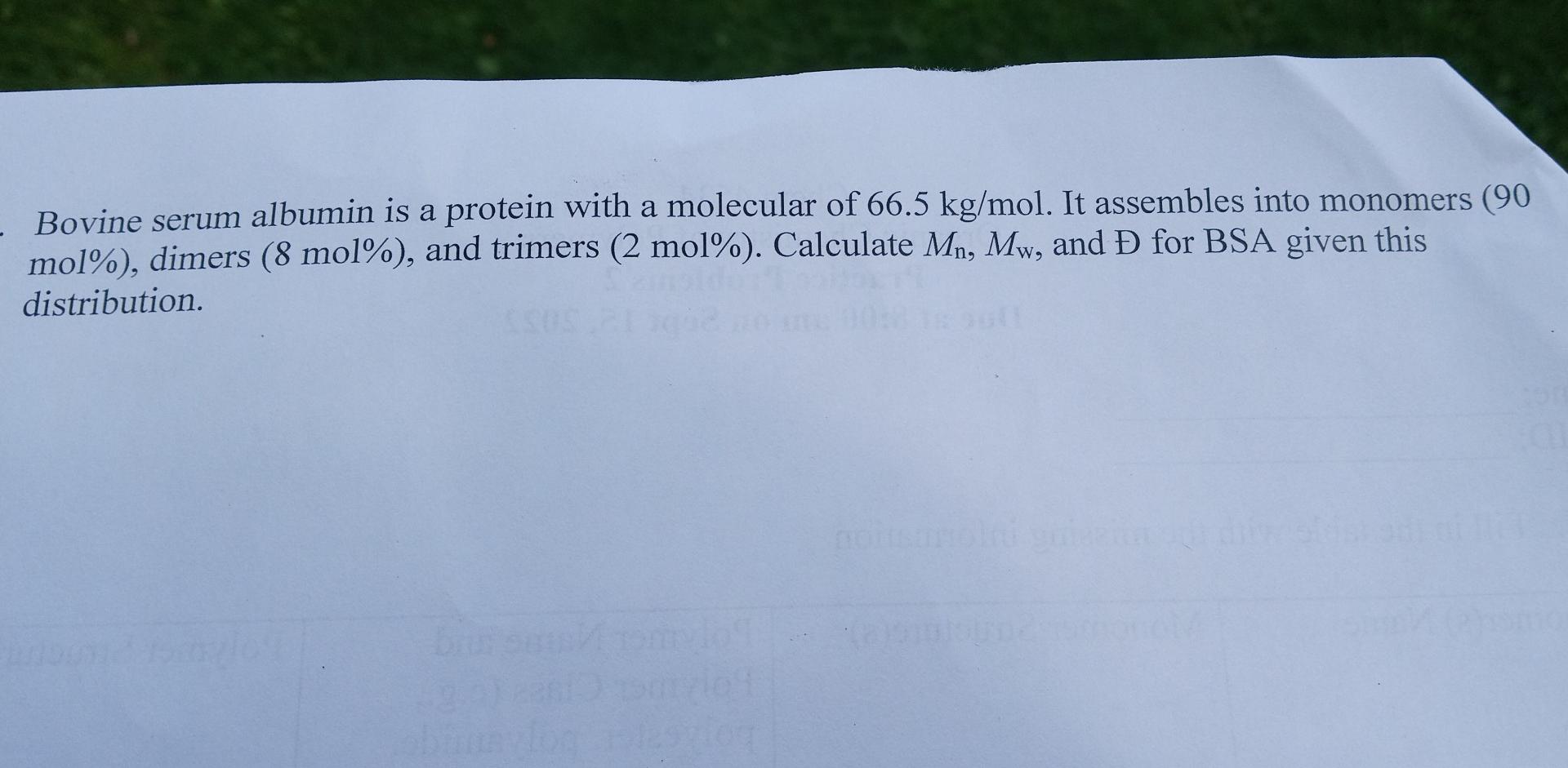 Solved (b) You are given polystyrene standards and found | Chegg.com