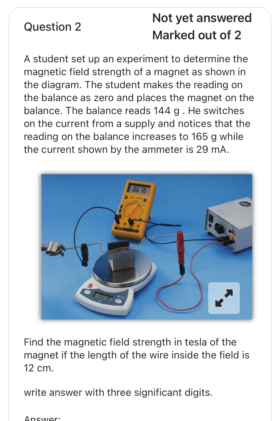 Solved Question 2Not yet answeredMarked out of 2A student | Chegg.com