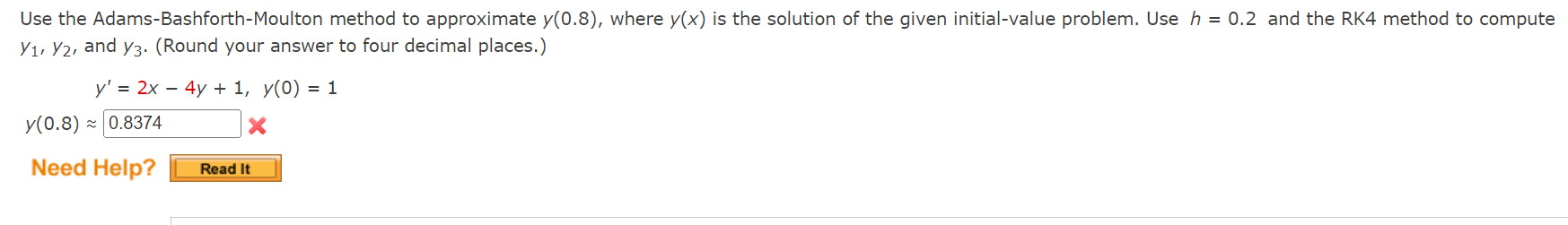 Solved Use The Adams Bashforth Moulton Method To Approximate 7584