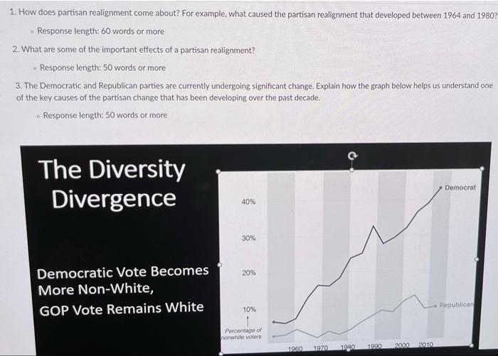Solved 1. How does partisan realignment come about? For | Chegg.com