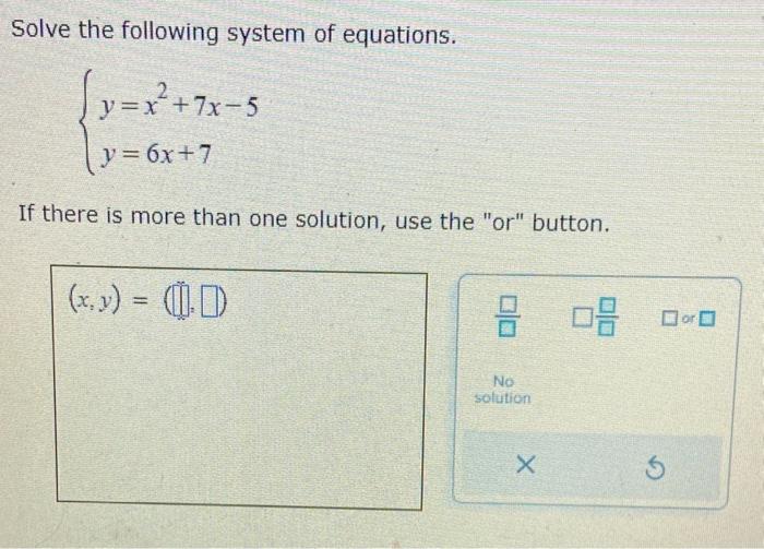 Solved Solve the following system of equations. | Chegg.com