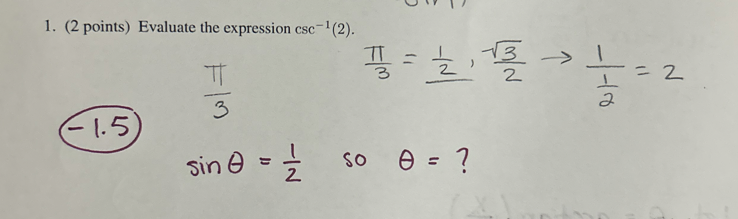 Solved (2 ﻿points) ﻿Evaluate the expression | Chegg.com