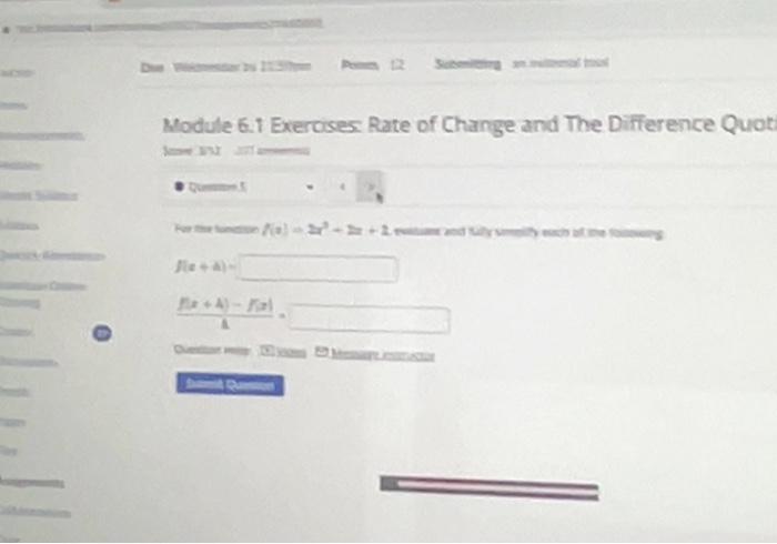 Solved Module 6.1 Exercises: Rate of Change and The | Chegg.com