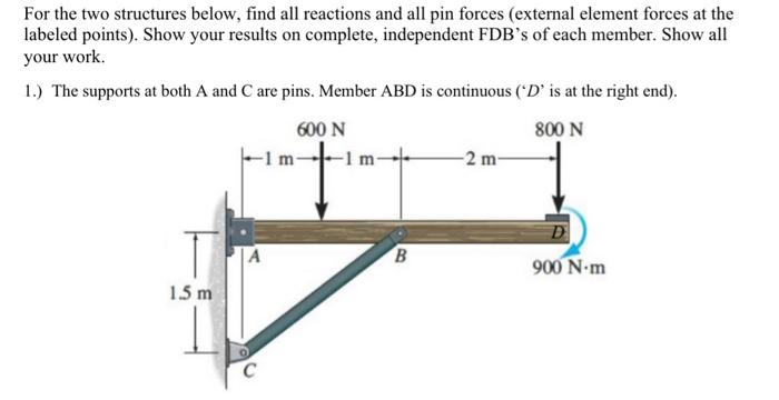 Solved For the two structures below, find all reactions and | Chegg.com