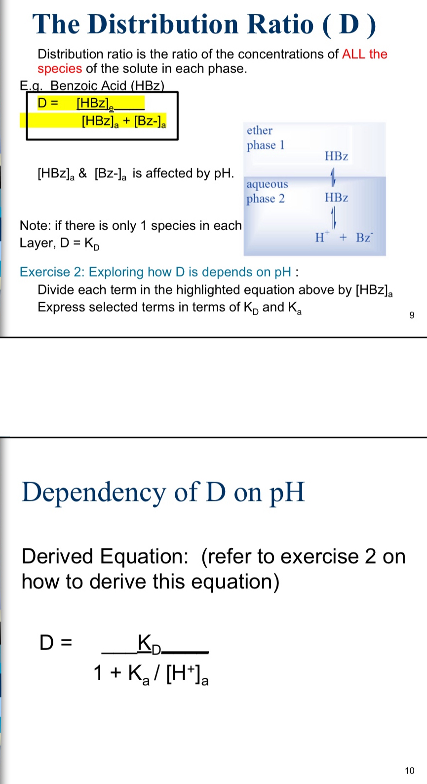 The Distribution Ratio ( ﻿D )Distribution ratio is | Chegg.com