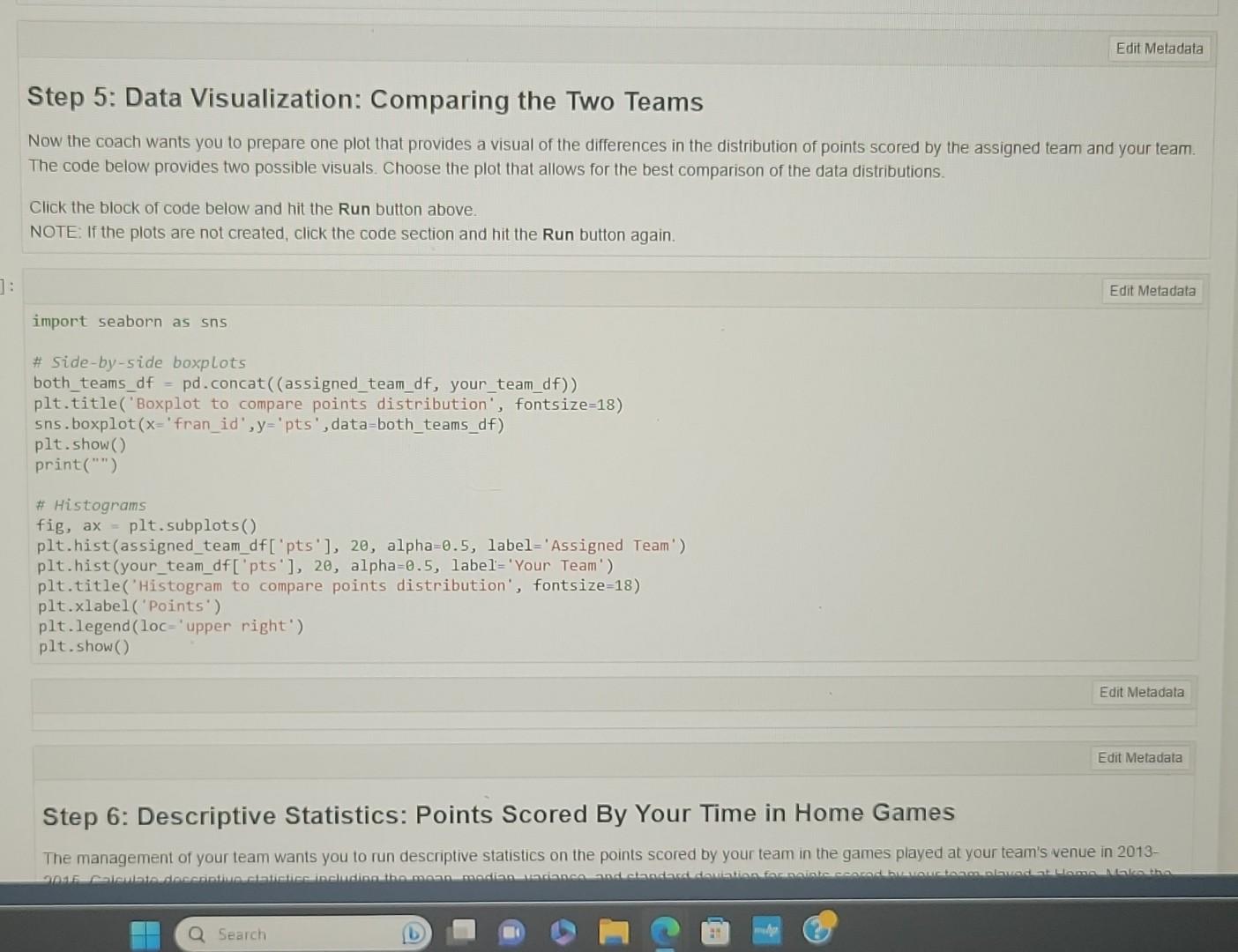 Solved Edit Metadata Project One: Data Visualization, | Chegg.com