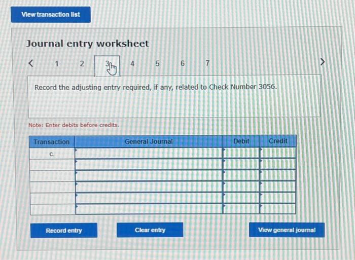 Solved Journal entry worksheet Record the adjusting entry | Chegg.com