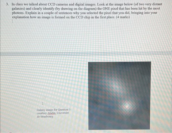 In class we talked about CCD cameras and digital | Chegg.com