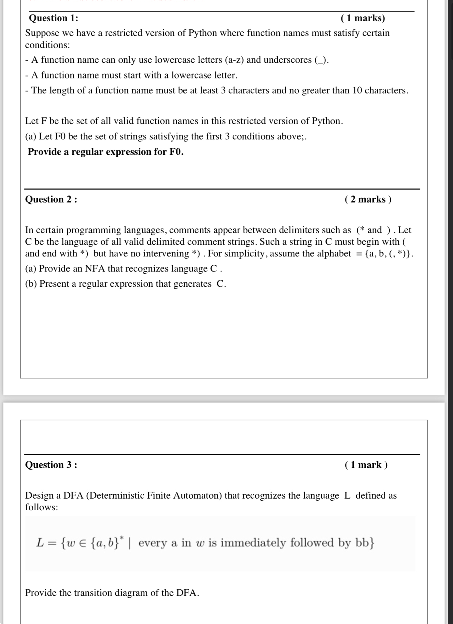 Solved Question 1 1 ﻿markssuppose We Have A Restricted 