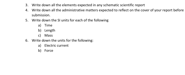 Solved 3. Write down all the elements expected in any | Chegg.com