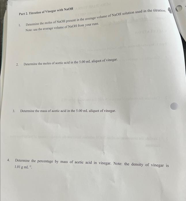 Solved Molarity of the standardized HCl solution provided: | Chegg.com