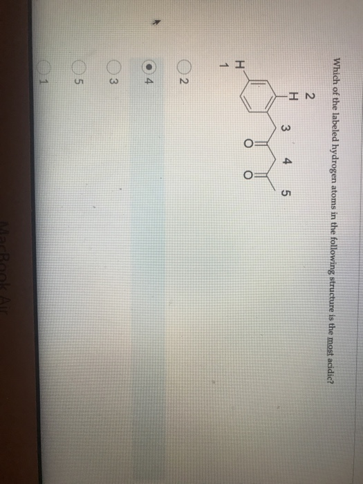 Solved Which of the labeled hydrogen atoms in the following | Chegg.com