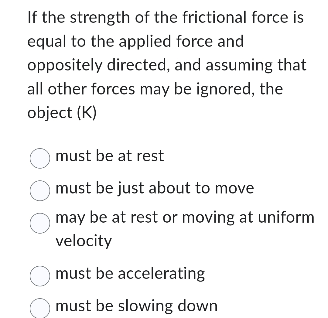 Solved If the strength of the frictional force is equal to | Chegg.com